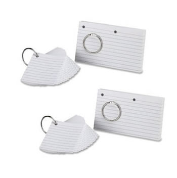 Flip iT ruled Index Card 2 Hole Thick 14 pt Flip Chart Rings